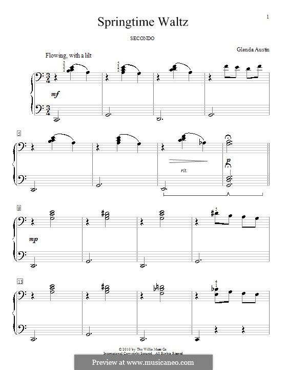 Springtime Waltz by G. Austin - sheet music on MusicaNeo Springtime Waltz by G. Austin - sheet music on MusicaNeo