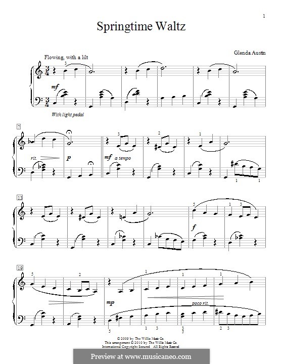 Springtime Waltz by G. Austin - sheet music on MusicaNeo Springtime Waltz by G. Austin - sheet music on MusicaNeo