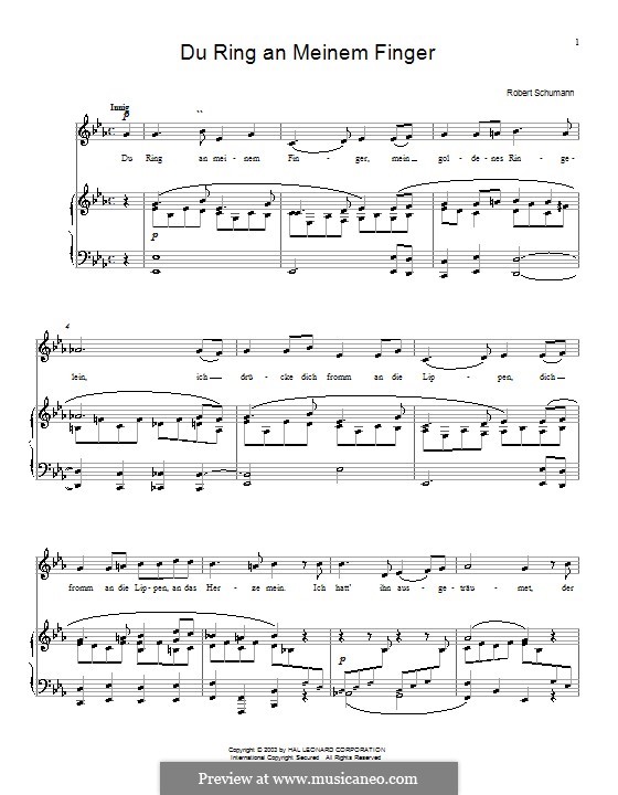 No.4 Thou Ring upon My Finger (Woman's Love and Life, Op.42) by R ...