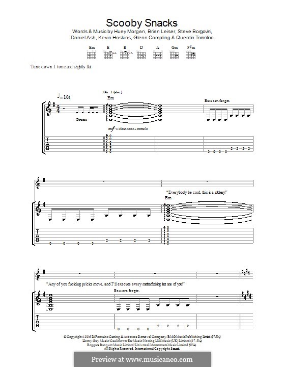 Scooby Snacks (The Fun Lovin' Criminals) by B. Leiser, D. Ash, G ...