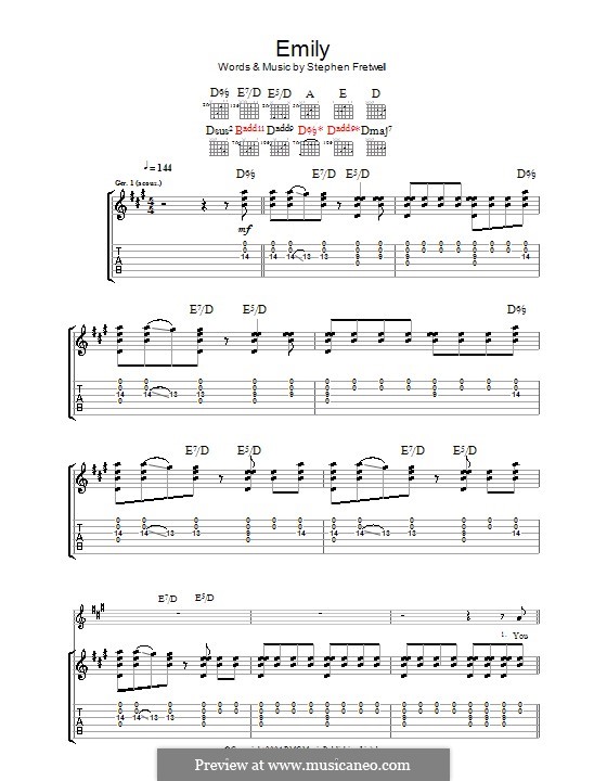 Emily by S. Fretwell - sheet music on MusicaNeo