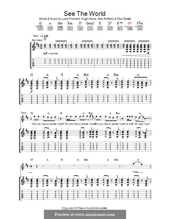 See the World (The Kooks) by H. Harris, L. Pritchard, M. Rafferty, P ...