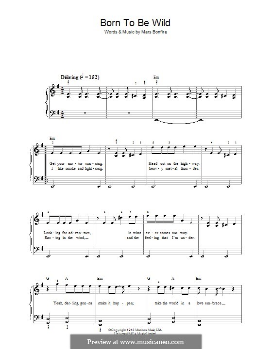 Instrumental version (Born to be Wild (Steppenwolf)) by M. Bonfire on ...