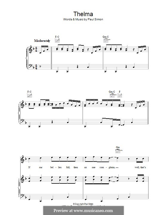 Thelma by P. Simon - sheet music on MusicaNeo