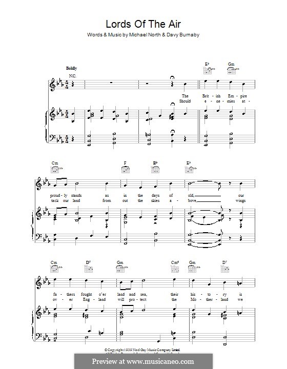 Lords of the Air by D. Burnaby - sheet music on MusicaNeo