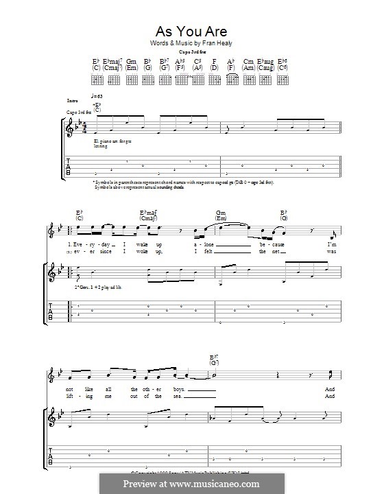 As You Are (Travis) by F. Healy - sheet music on MusicaNeo