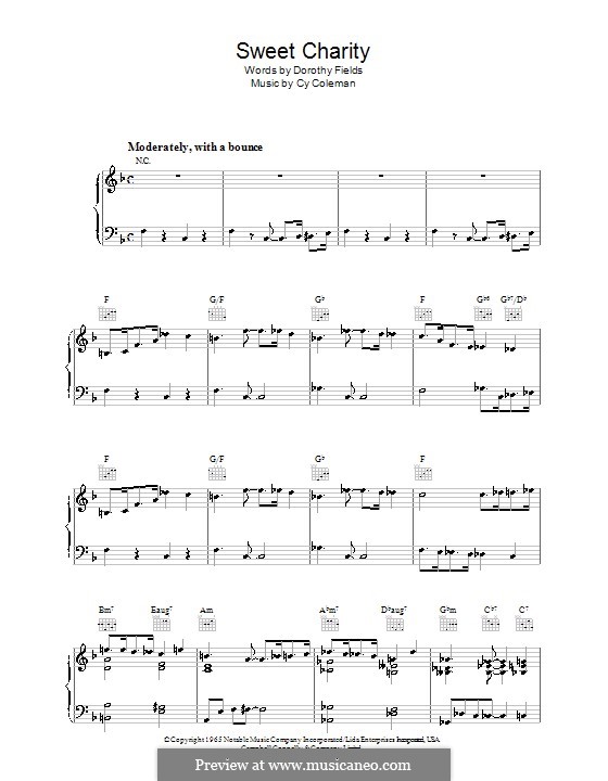 Sweet Charity by C. Coleman - sheet music on MusicaNeo