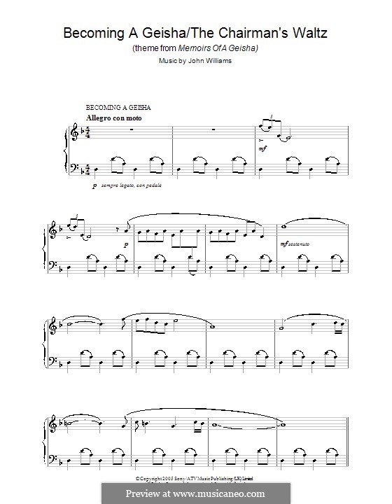 Becoming a Geisha / The Chairman's Waltz (theme from Memoirs of a ...