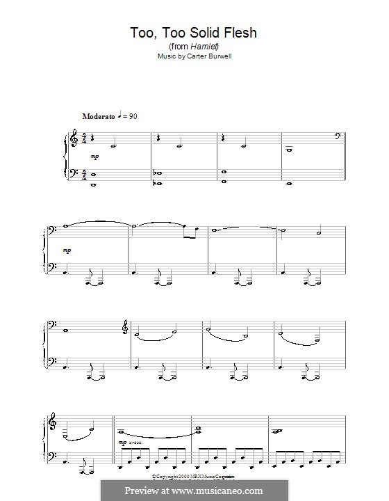 Too Too Solid Flesh (from Hamlet) by C. Burwell - sheet music on MusicaNeo
