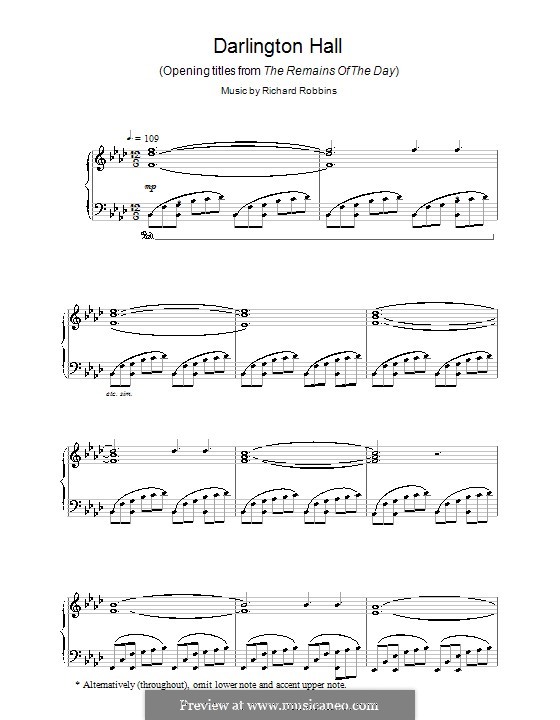 Darlington Hall (Opening Titles from The Remains of the Day) by R ...