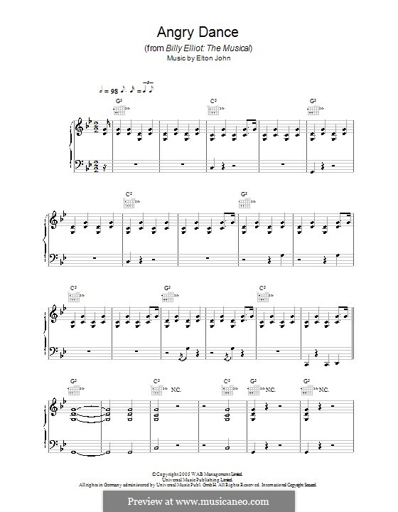 Angry Dance (Billy Elliot: the Musical) by E. John on MusicaNeo