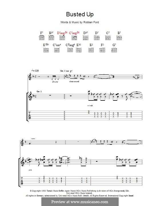 Busted Up by R. Ford - sheet music on MusicaNeo