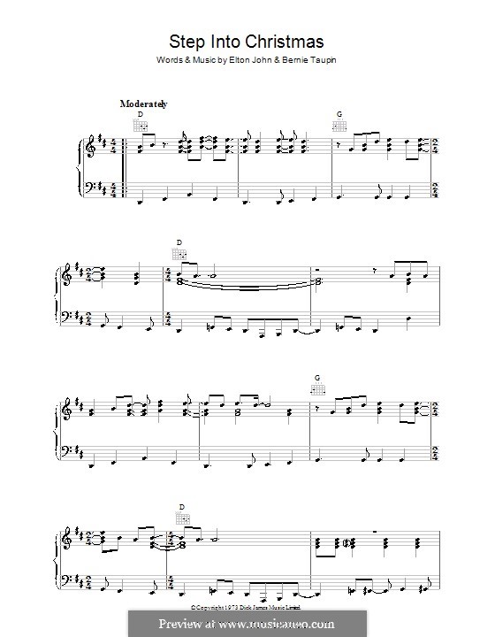 Step Into Christmas by E. John - sheet music on MusicaNeo