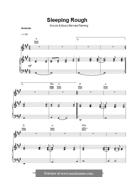 Sleeping Rough by B. Fanning - sheet music on MusicaNeo