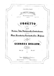 Nonet for Winds and Strings, Op.77a by G. Onslow - sheet music on MusicaNeo