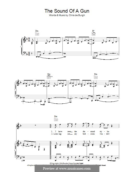 The Sound of a Gun by C. de Burgh - sheet music on MusicaNeo