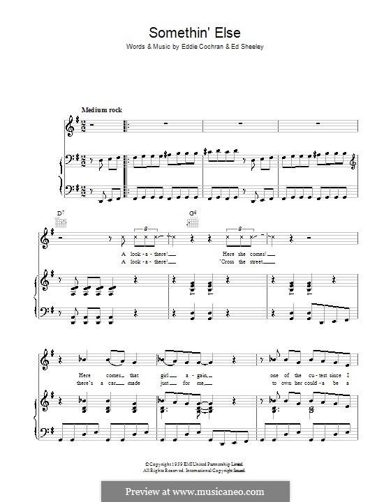 Somethin' Else by E. Sheeley - sheet music on MusicaNeo