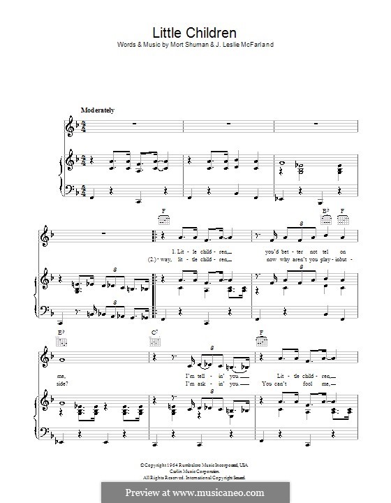 Little Children by J.L. McFarland - sheet music on MusicaNeo