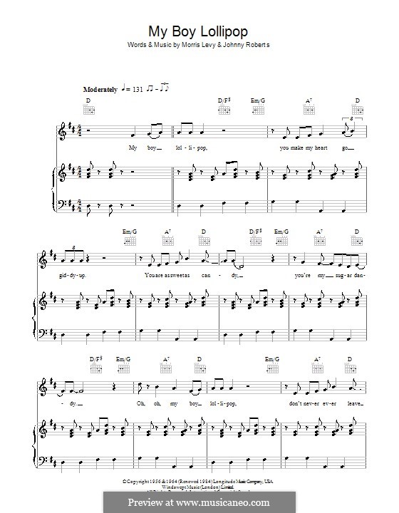 Lollipop Guitar Chords