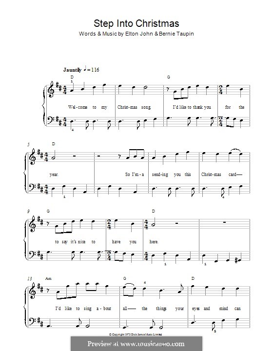 Step Into Christmas by E. John - sheet music on MusicaNeo
