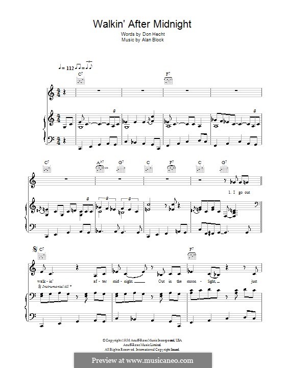 Walkin' After Midnight (Patsy Cline) by A.W. Block on MusicaNeo