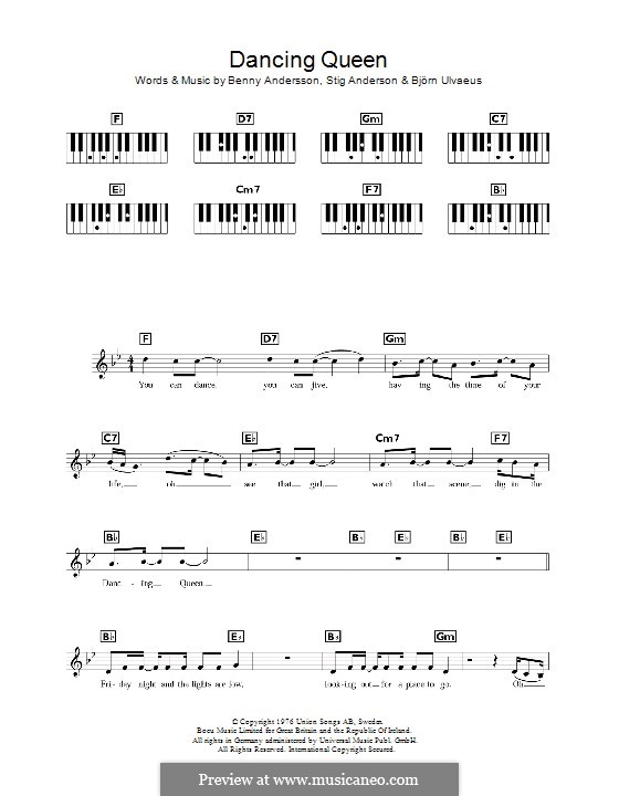 Instrumental version (Dancing Queen (ABBA)) by B. Andersson, B. Ulvaeus ...