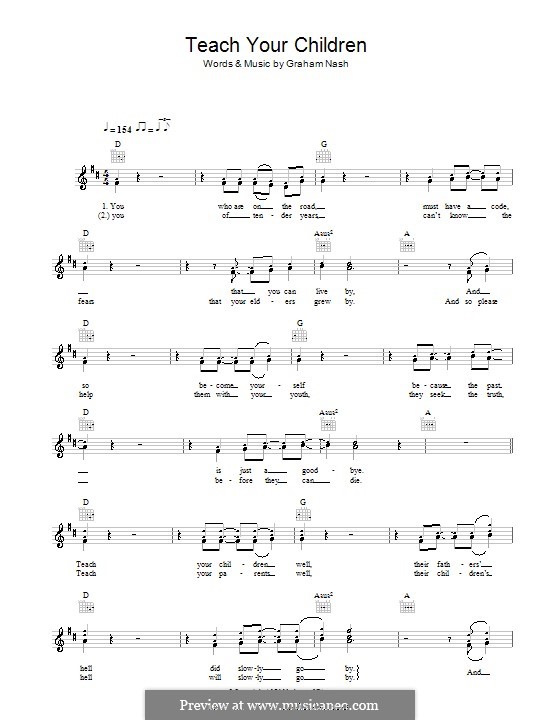 Teach Your Children (Crosby, Stills & Nash) by G. Nash on MusicaNeo