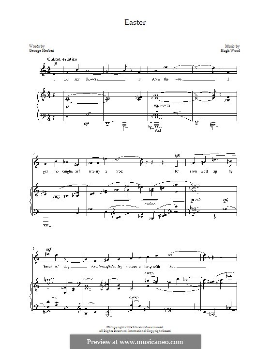 Easter (tenor and piano) by H. Wood - sheet music on MusicaNeo