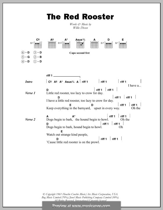 Little Red Rooster (The Rolling Stones) by W. Dixon on MusicaNeo