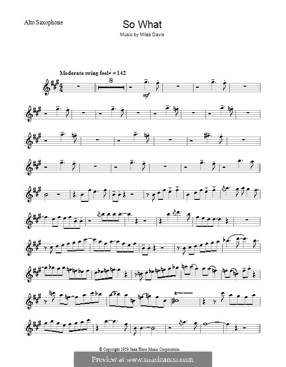 So What by M. Davis - sheet music on MusicaNeo