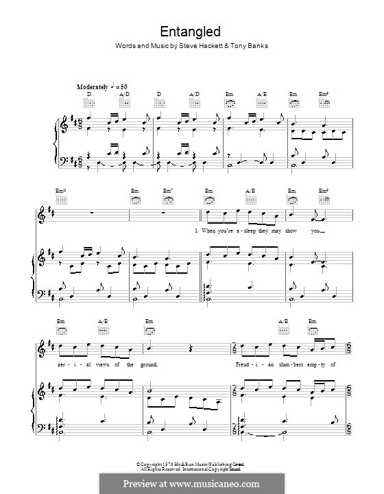 Entangled (Genesis) by T. Banks, S. Hackett - sheet music on MusicaNeo