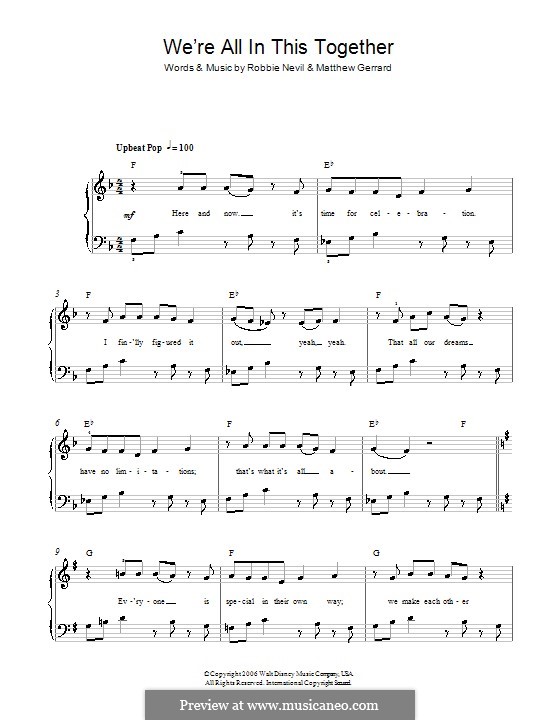 Vocal-instrumental version (We're All in This Together (from High ...