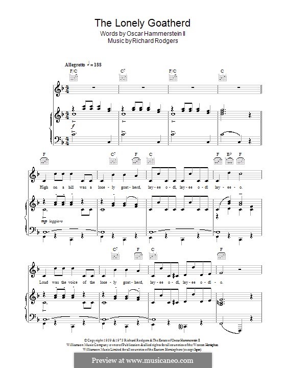 The Lonely Goatherd (from The Sound of Music) by R. Rodgers on MusicaNeo
