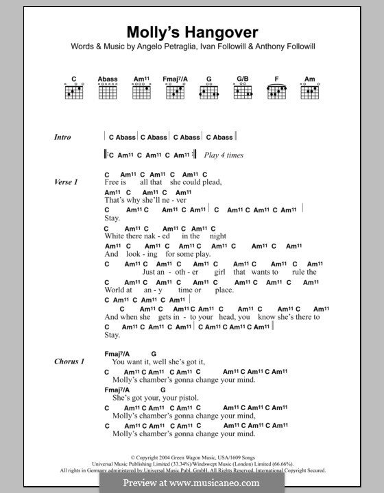 Molly's Hangover (Kings of Leon) by Angelo, A.C. Followill, N ...