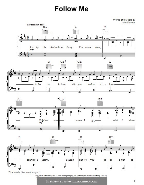 Follow Me Guitar Chords