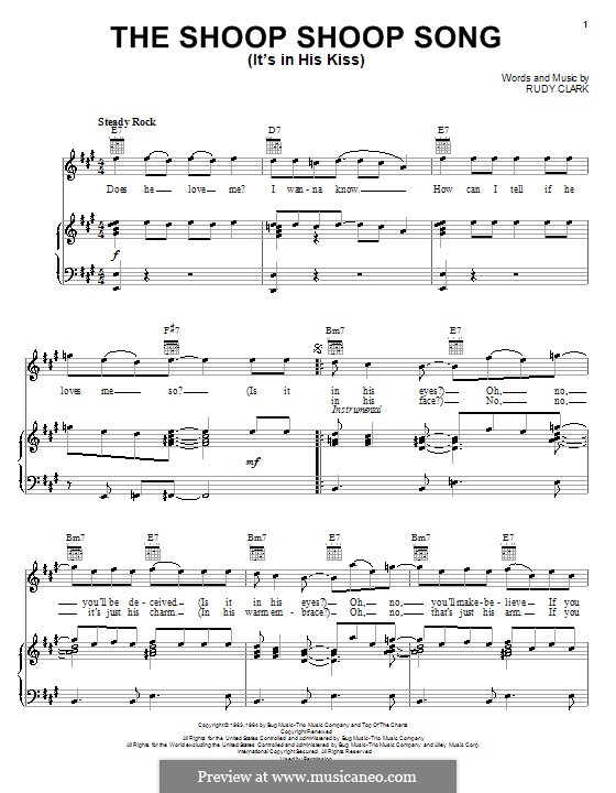 The Shoop Shoop Song (It's in His Kiss) by R. Clark on MusicaNeo