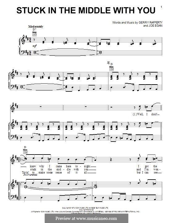 Stuck in the Middle with You (Stealers Wheel) by G. Rafferty, J. Egan ...