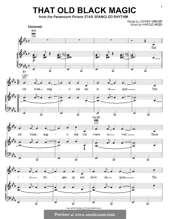 That Old Black Magic (from Star Spangled Rhythm) by H. Arlen on MusicaNeo