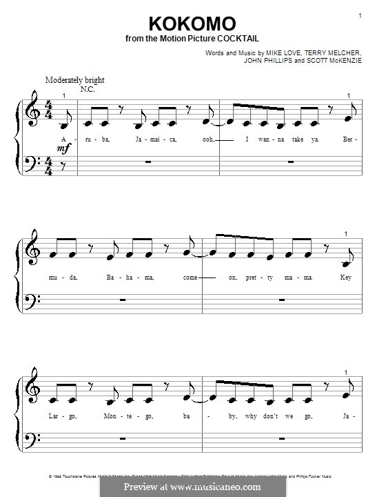 Kokomo (The Beach Boys) by J. Phillips, M. Love, S. McKenzie, T ...