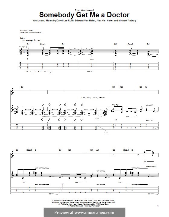 Somebody Get Me a Doctor (Van Halen) by A.V. Halen, E.V. Halen, M ...