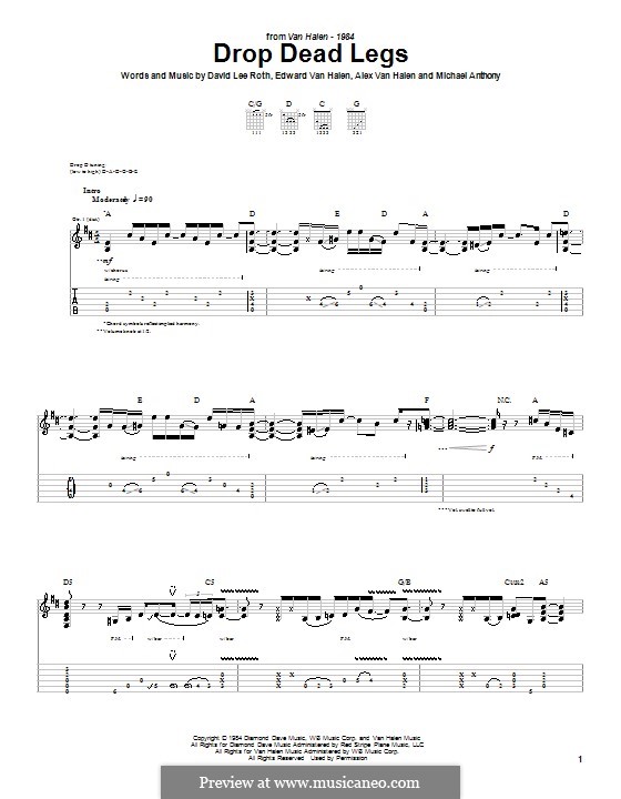 Drop Dead Legs (Van Halen) by A.V. Halen, E.V. Halen on MusicaNeo