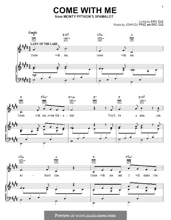 Come with Me (from Monty Python's Spamalot) by E. Idle, J.D. Prez on ...
