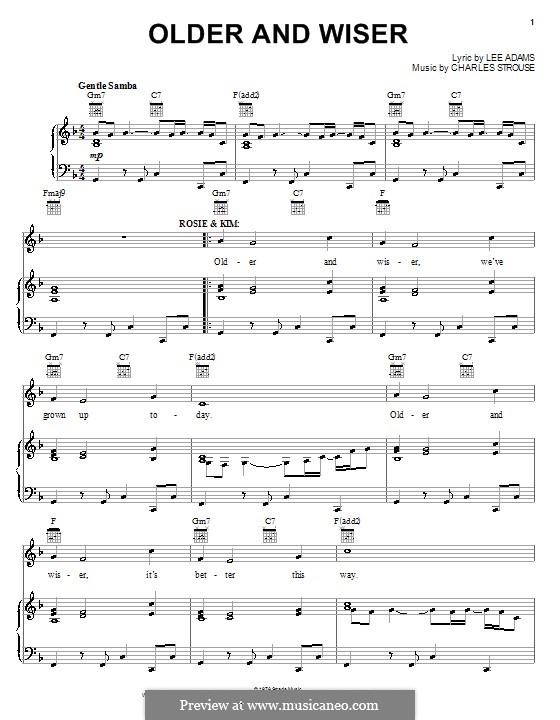 Older And Wiser by C. Strouse - sheet music on MusicaNeo