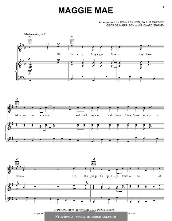 Maggie Mae (The Beatles) by G. Harrison, J. Lennon, P. McCartney, R ...