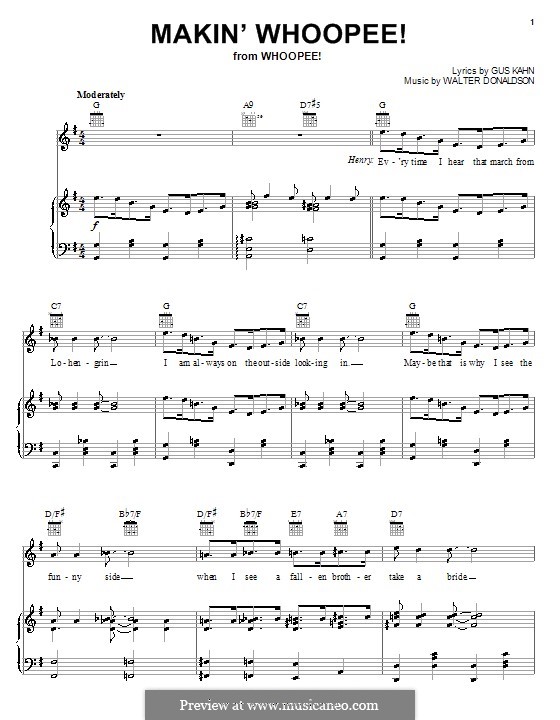 Makin' Whoopee! by W. Donaldson - sheet music on MusicaNeo