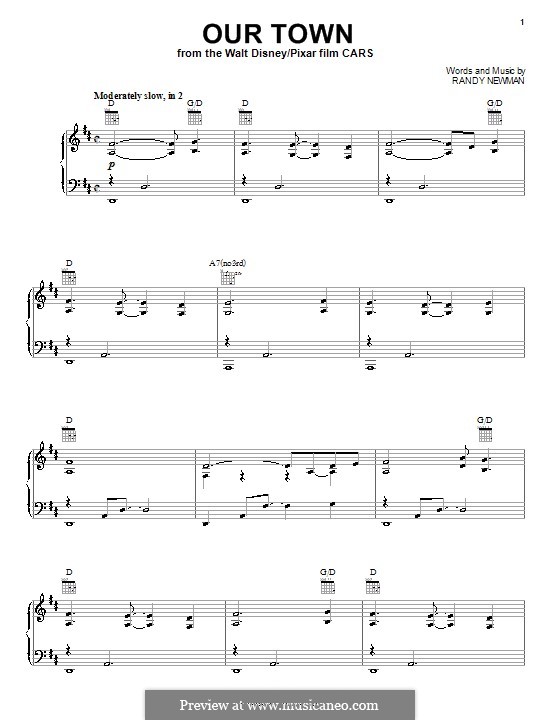 Our Town by R. Newman - sheet music on MusicaNeo