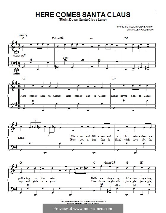 Instrumental version (Here Comes Santa Claus (Right Down Santa Claus ...