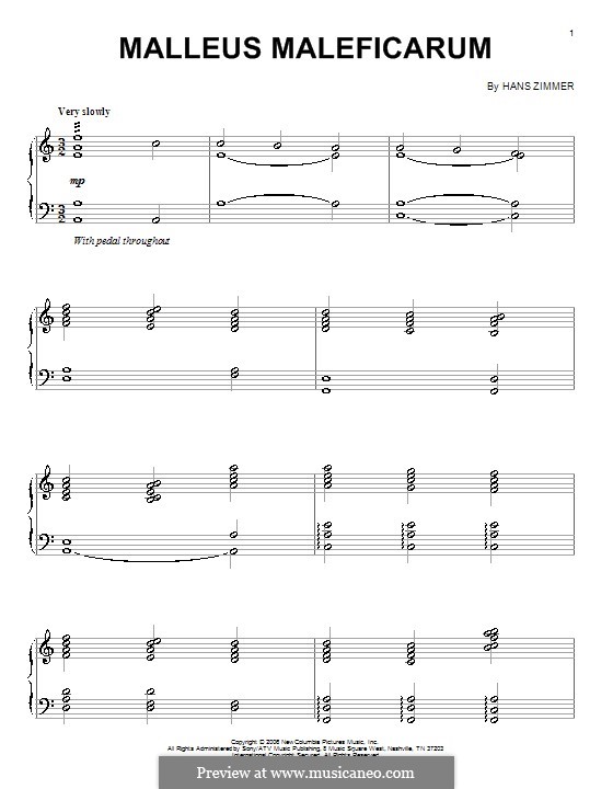 Malleus Maleficarum (from The Da Vinci Code) by H. Zimmer on MusicaNeo