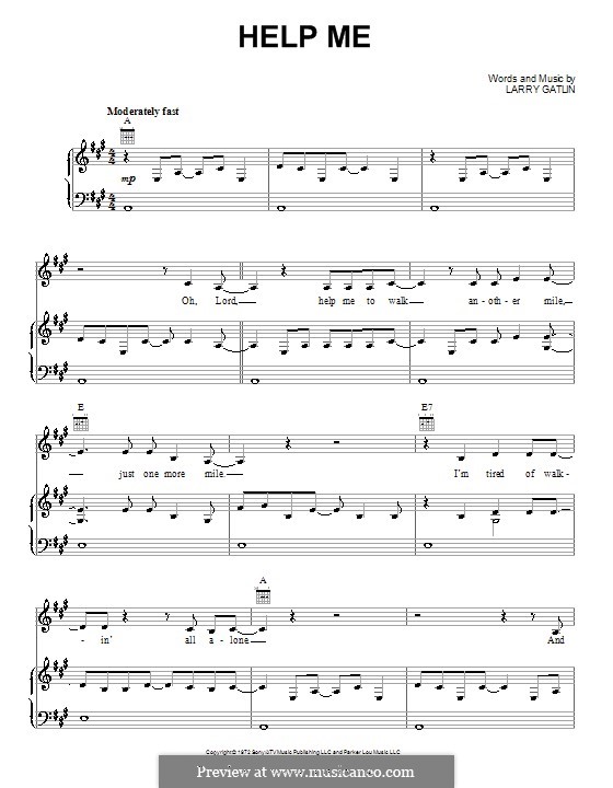 Help Me by L. Gatlin - sheet music on MusicaNeo