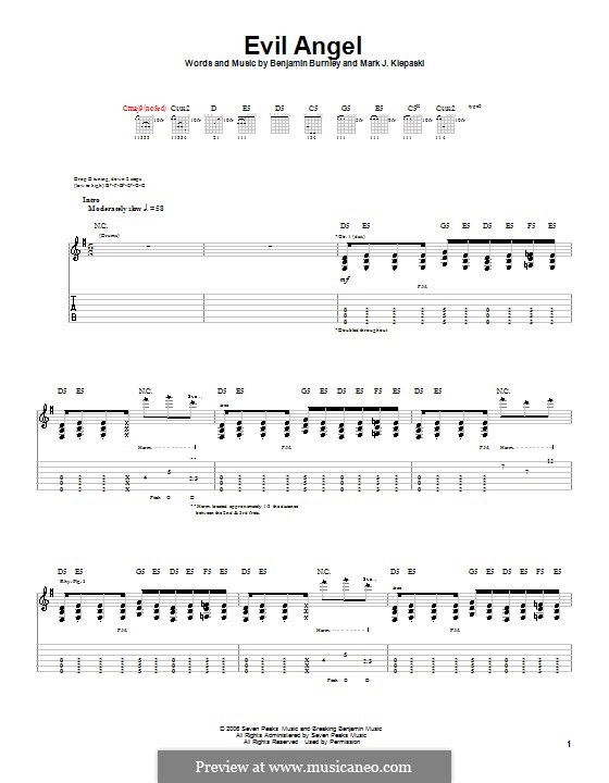 Evil Angel (Breaking Benjamin) by B. Burnley, M.J. Klepaski on MusicaNeo